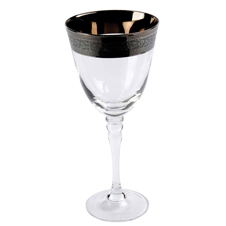 Grandeur Wide Silver Rim Red Wine Glass 12 oz- IEP – International ...