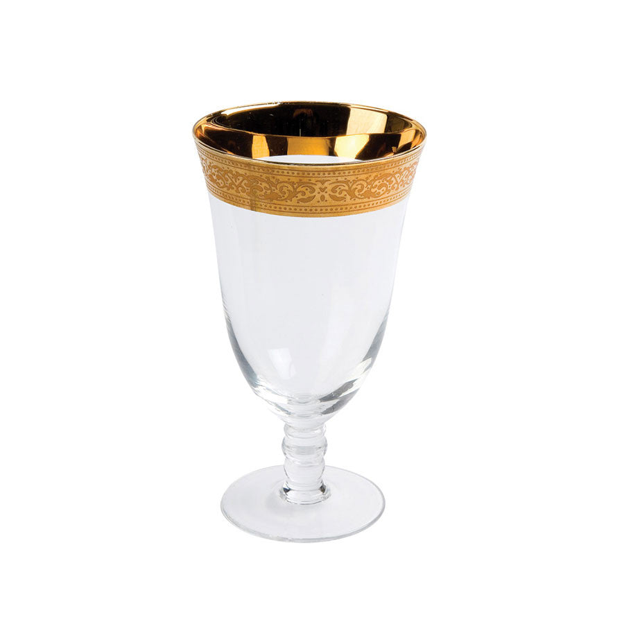 Magnificence Wide Gold Rim Water Goblet – Wholesale | IEP ...