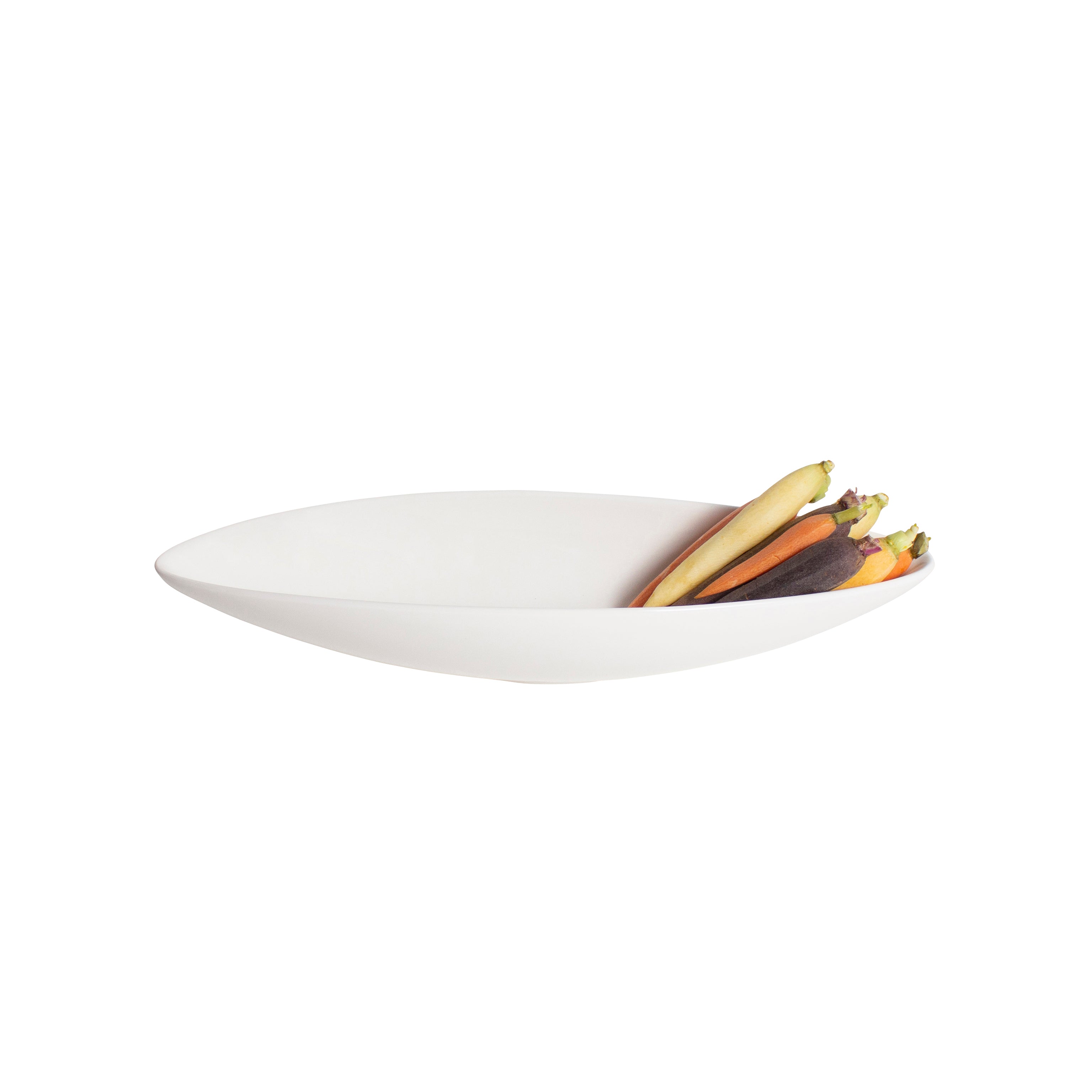 White Porcelain Narrow Serving Slant Bowl- IEP – International Event ...